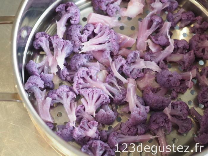 Flan de chou-fleur violet facile | Recette 1,2,3...Dégustez