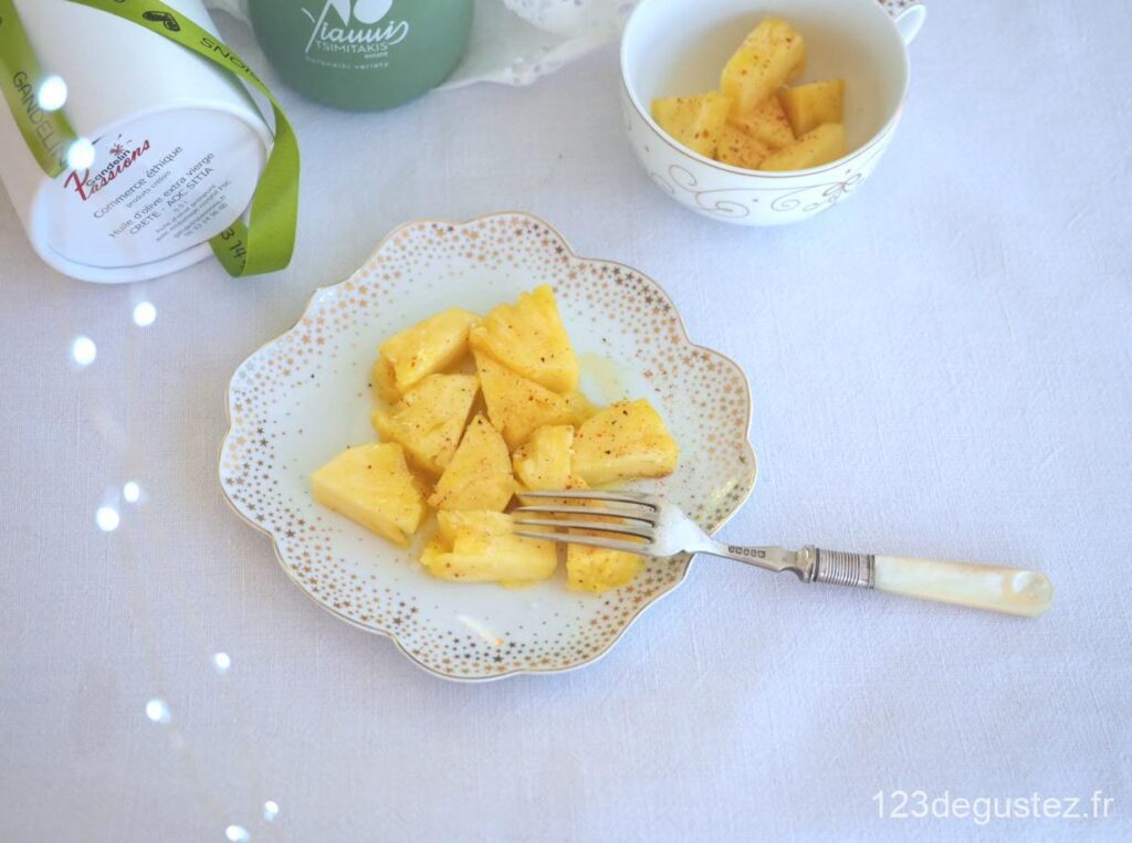 Ananas frais poivre et sel | Recette 1,2,3...Dégustez